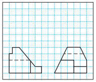 Solved Given the two views of a multiview drawing of an | Chegg.com