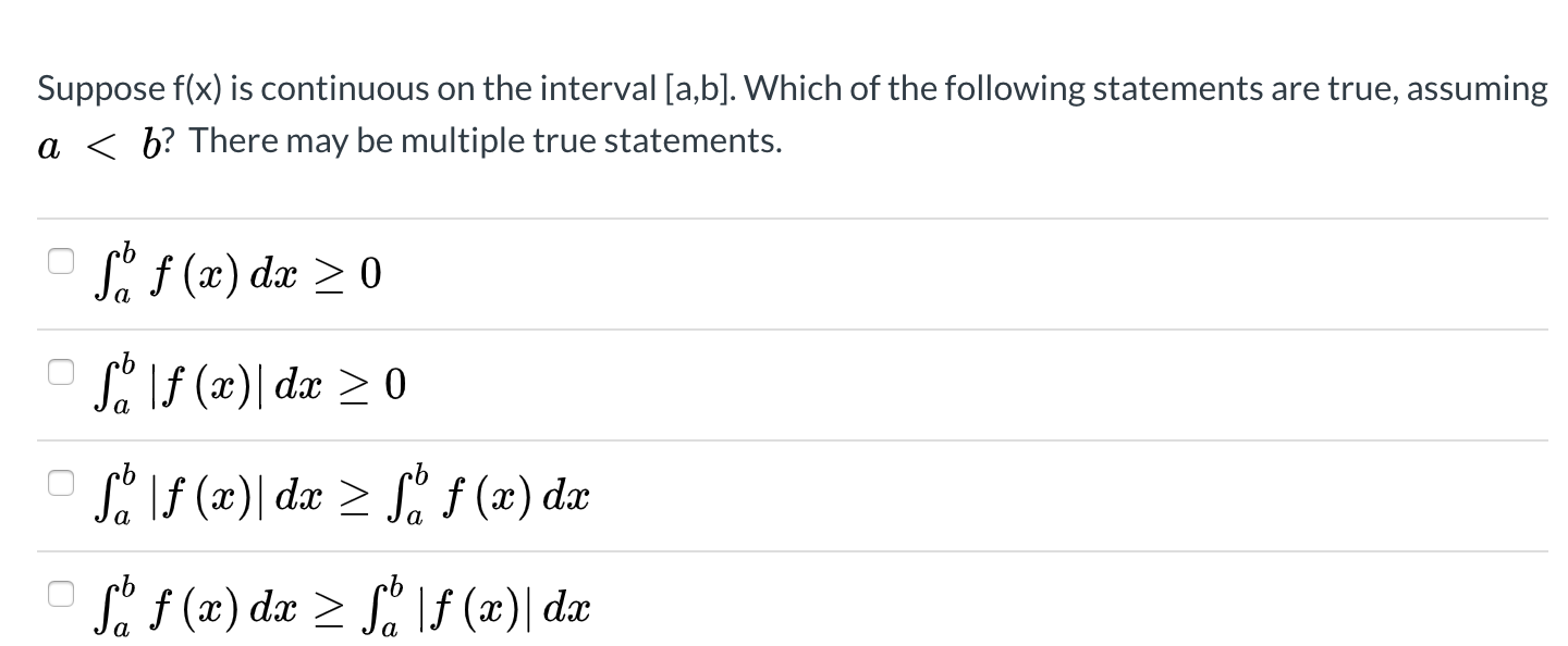Solved Suppose f(x) is continuous on the interval [a,b]. | Chegg.com