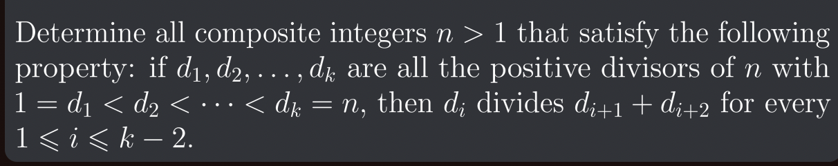 Solved Determine all composite integers n>1 that satisfy the | Chegg.com