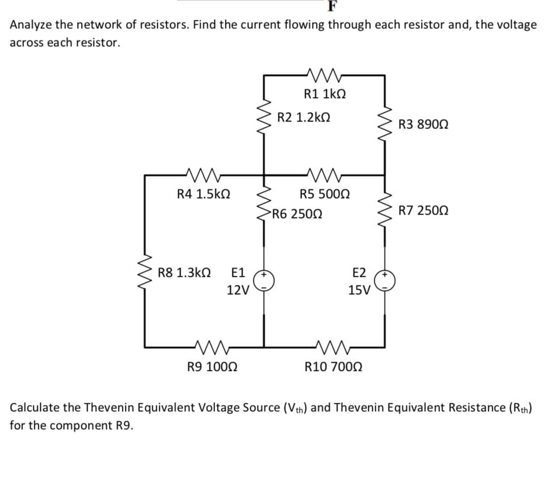 Analyze The Network Of Resistors Find The Current