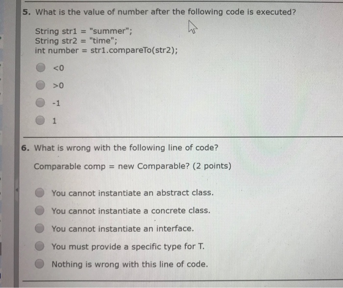 Solved 1 Which Of The Following Can Be Instantiated2 0477