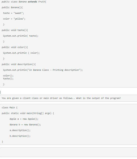 Solved You are given the following hierarchy of classes: | Chegg.com