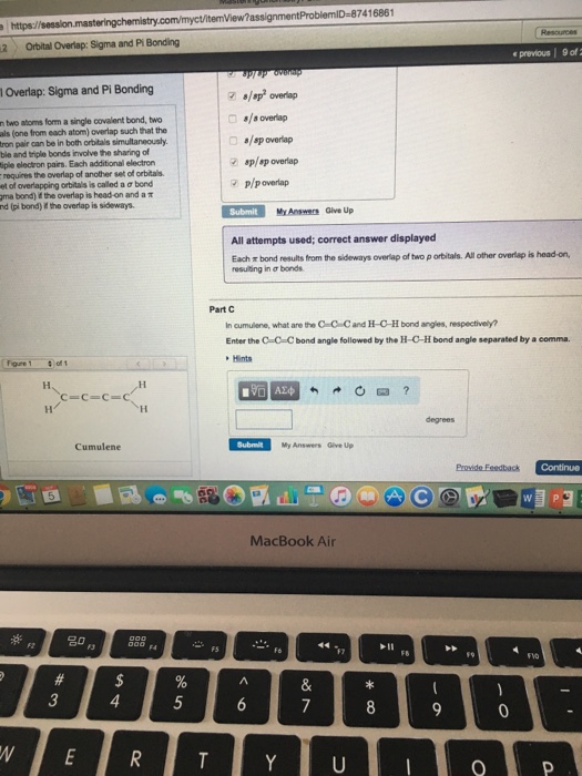 Solved 7416861 Secure https://session Ln2 Obital Overlap: | Chegg.com