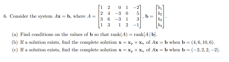 Solved 6. Consider the system Ax=b, where | Chegg.com