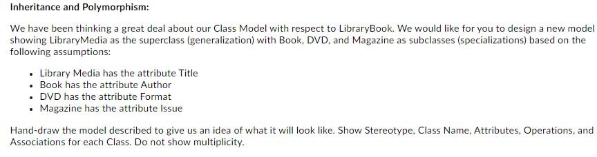 Solved Inheritance and Polymorphism: We have been thinking a | Chegg.com