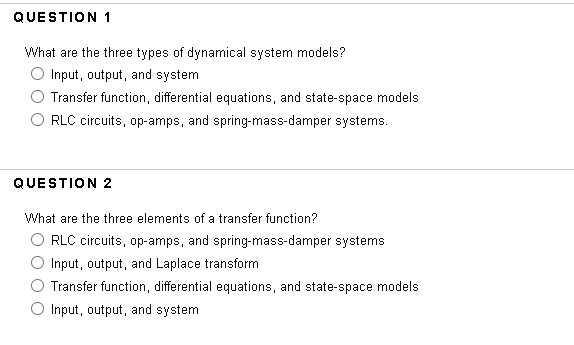 Solved QUESTION 1 What are the three types of dynamical | Chegg.com