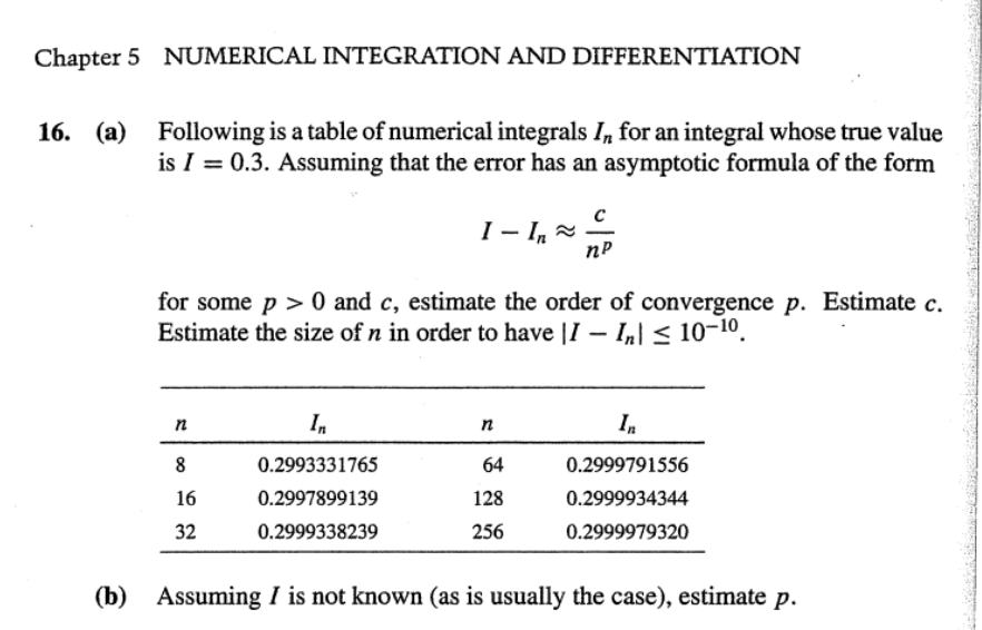 Solved Chapter 5 NUMERICAL INTEGRATION AND DIFFERENTIATION | Chegg.com
