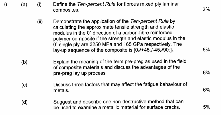 6 (a) (1) Define the Ten-percent Rule for fibrous | Chegg.com