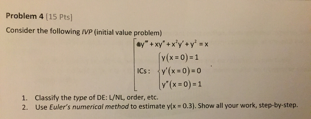 Solved Must convert this IVP from a higher order ODE to a | Chegg.com