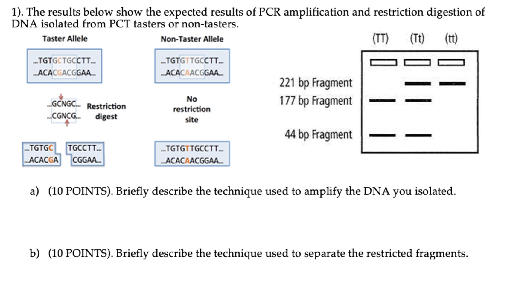 Solved a) (10 ﻿POINTS). ﻿Briefly describe the technique used | Chegg.com