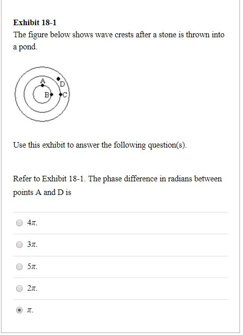 Solved Exhibit 18-1 The figure below shows wave crests after | Chegg.com Solved Exhibit 18-1 The figure below shows wave crests after | Chegg.com