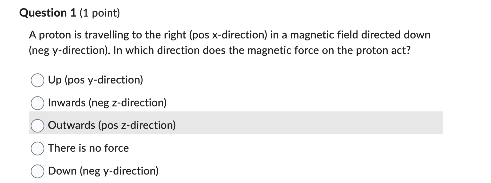 Solved A proton is travelling to the right (pos x-direction) | Chegg.com