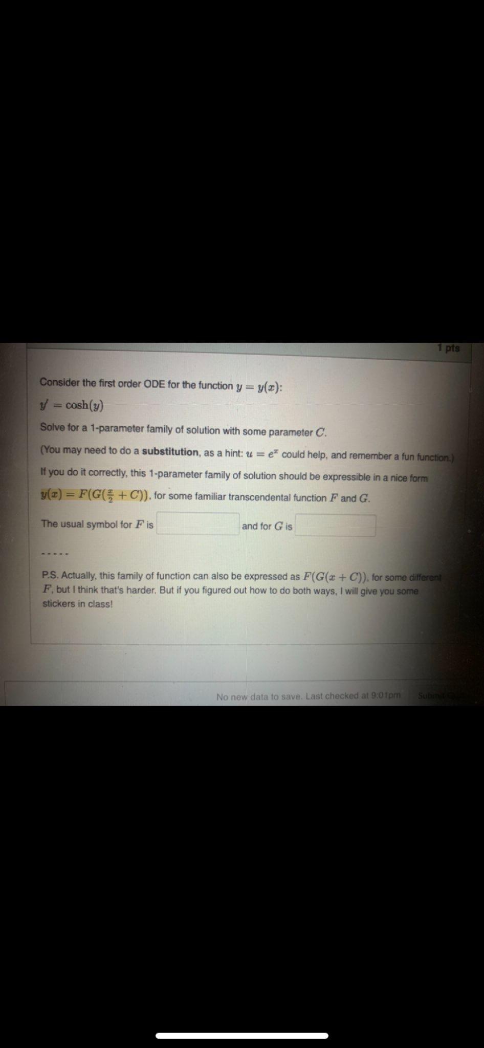 Solved Consider The First Order Ode For The Function Y Y X