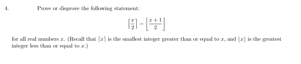 Solved Prove or disprove the following statement: | Chegg.com