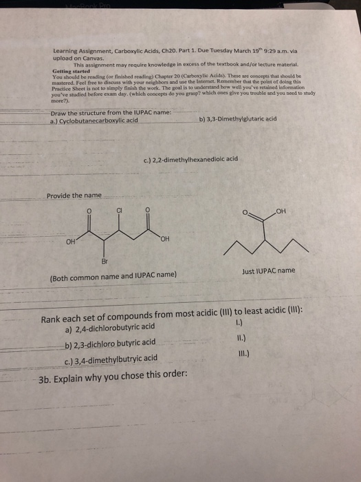 1a,b,c) Draw the structure from the IUPAC name:a. | Chegg.com
