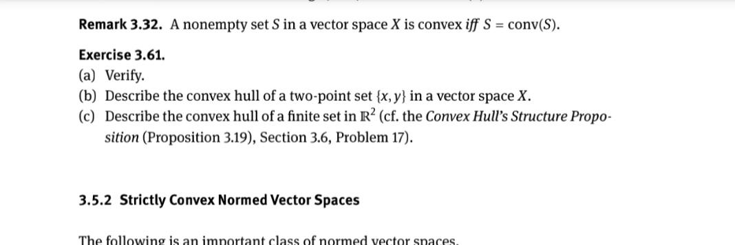 Solved Remark 3.32. A nonempty set S in a vector space X is | Chegg.com