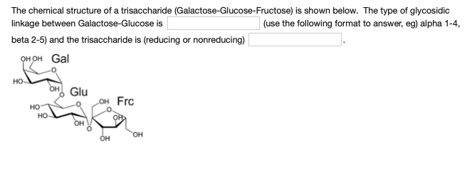 Solved The chemical structure of a trisaccharide | Chegg.com