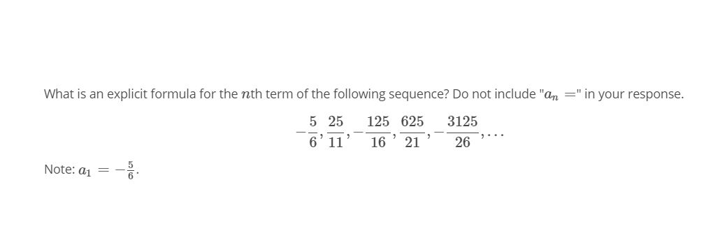 Solved Find the explicit formula for the nth term of an | Chegg.com