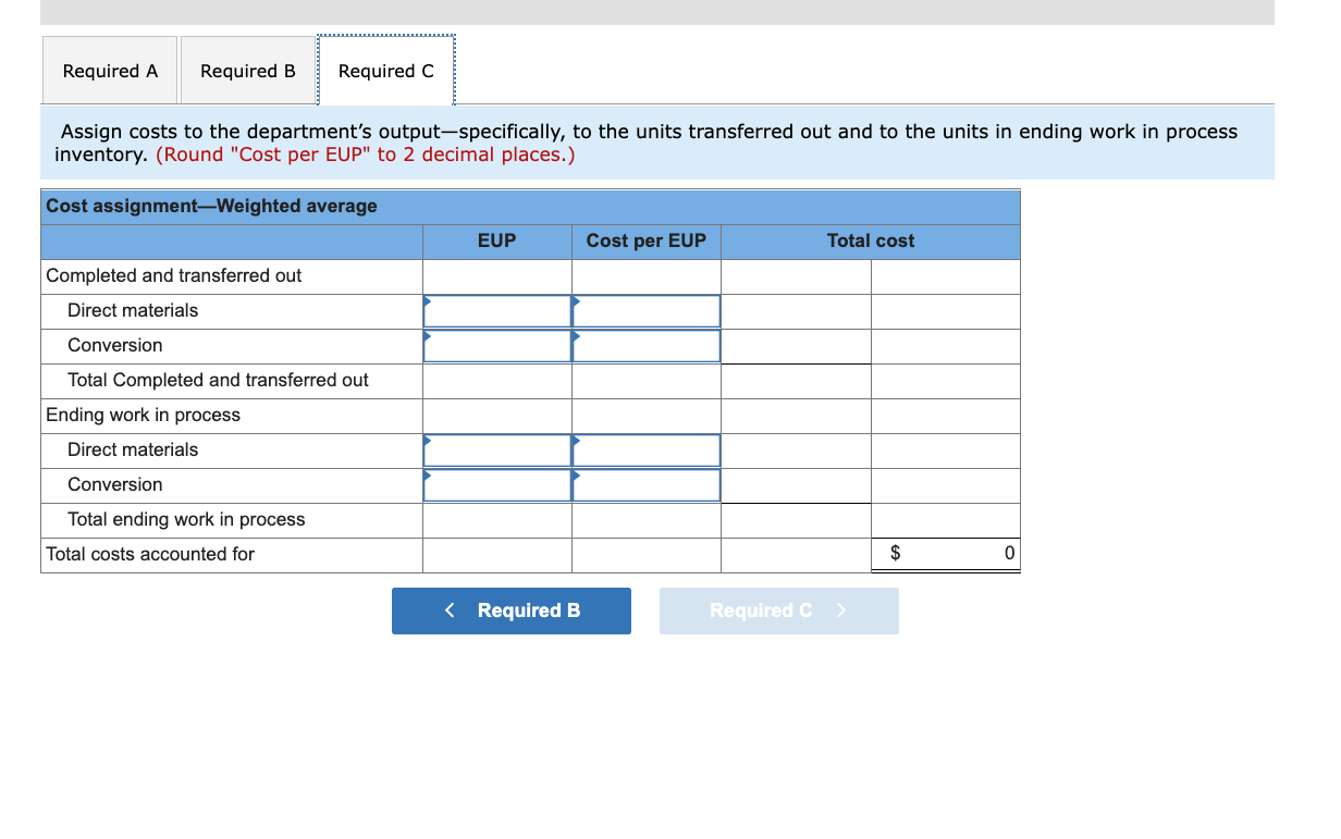 Solved Exercise 16-12 (Algo) Weighted average: Cost per | Chegg.com