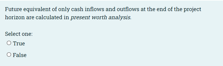 Solved Future equivalent of only cash inflows and outflows | Chegg.com