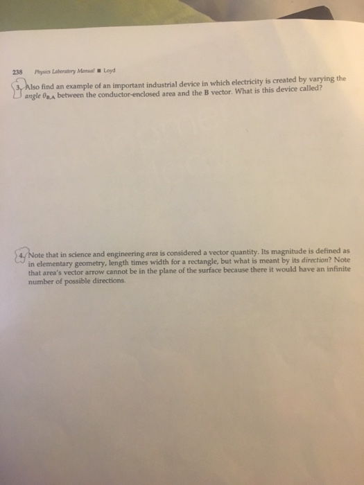 Solved 238 Physics Laboratory Manual Loyd find an example of | Chegg.com