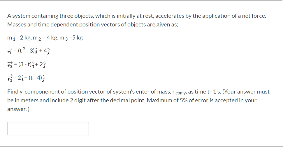 Solved A system containing three objects, which is initially | Chegg.com