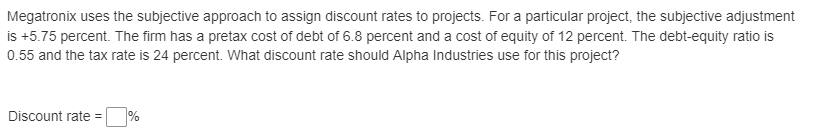 Solved Megatronix uses the subjective approach to assign | Chegg.com