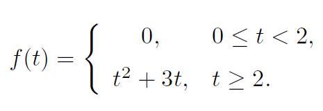 Solved express the given function f in terms of unit step | Chegg.com