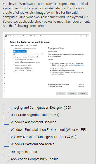 Solved 4 Question Which of the following tools in a WinPE | Chegg.com