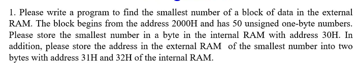 Solved 1. Please write a program to find the smallest number | Chegg.com