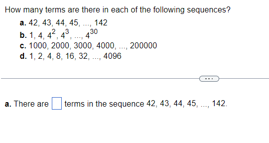 Solved How many terms are there in each of the following | Chegg.com