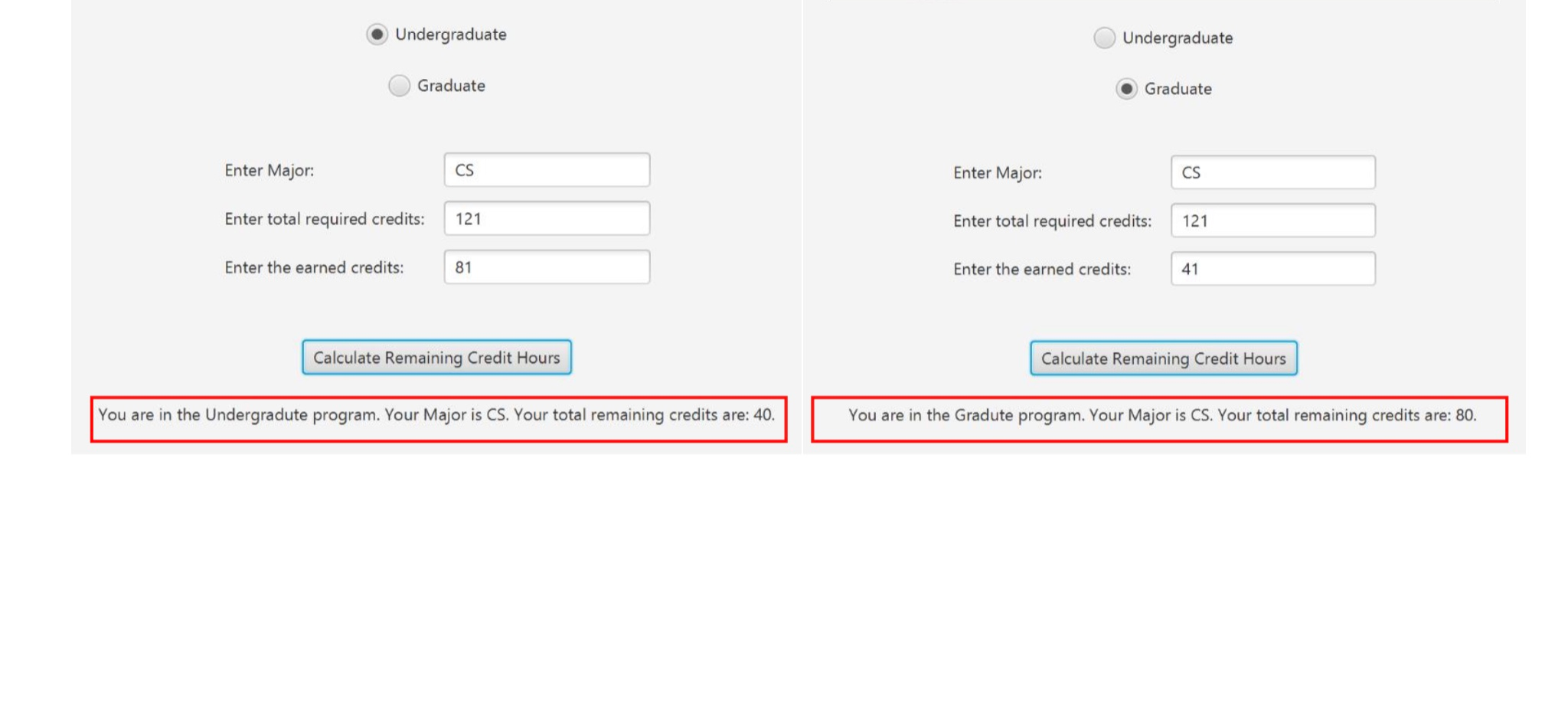 Solved Write a JAVA program to calculate the credit hours in | Chegg.com