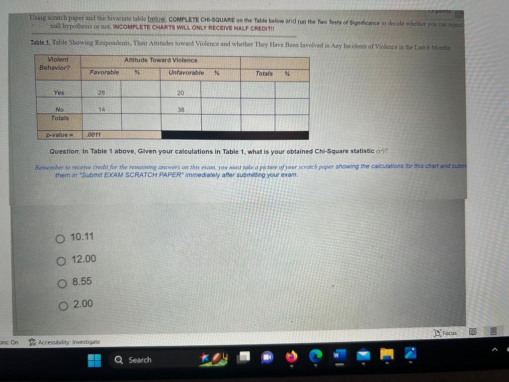 Complete the chi-square on the table below and run | Chegg.com
