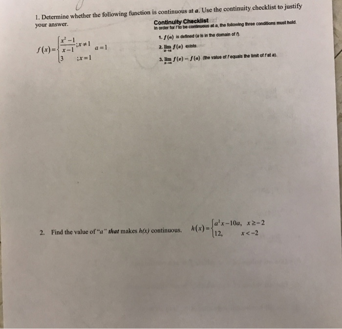 Solved Determine whether the following function is | Chegg.com