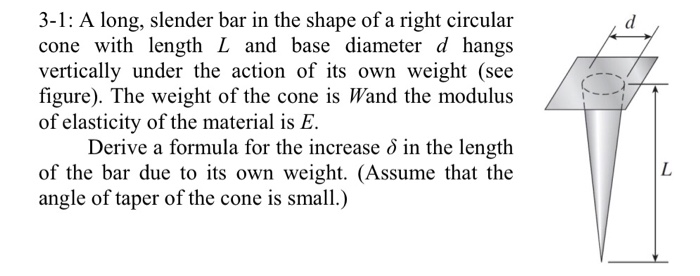 Solved 3-1: A long, slender bar in the shape of a right | Chegg.com