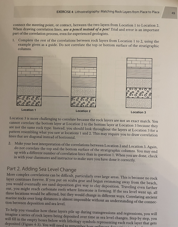 Solved EXERCISE 4 Lithostratigraphy: Matching Rock Layers | Chegg.com Solved EXERCISE 4 Lithostratigraphy: Matching Rock Layers | Chegg.com