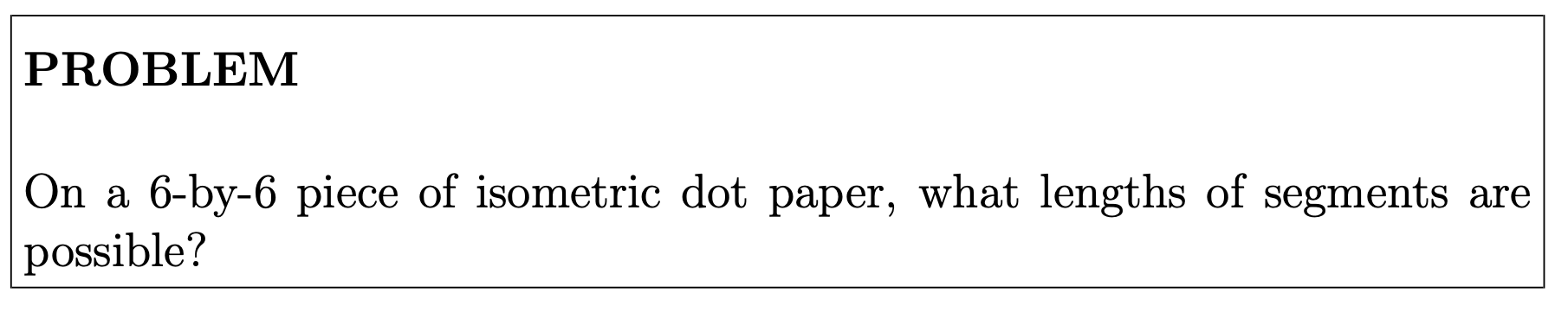 Solved PROBLEM On a 6-by-6 piece of isometric dot paper, | Chegg.com