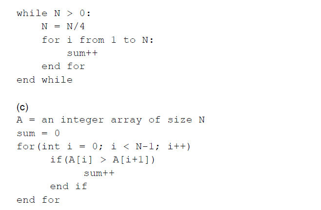 Solved For Each Piece Of Pseudocode Determine The Final 
