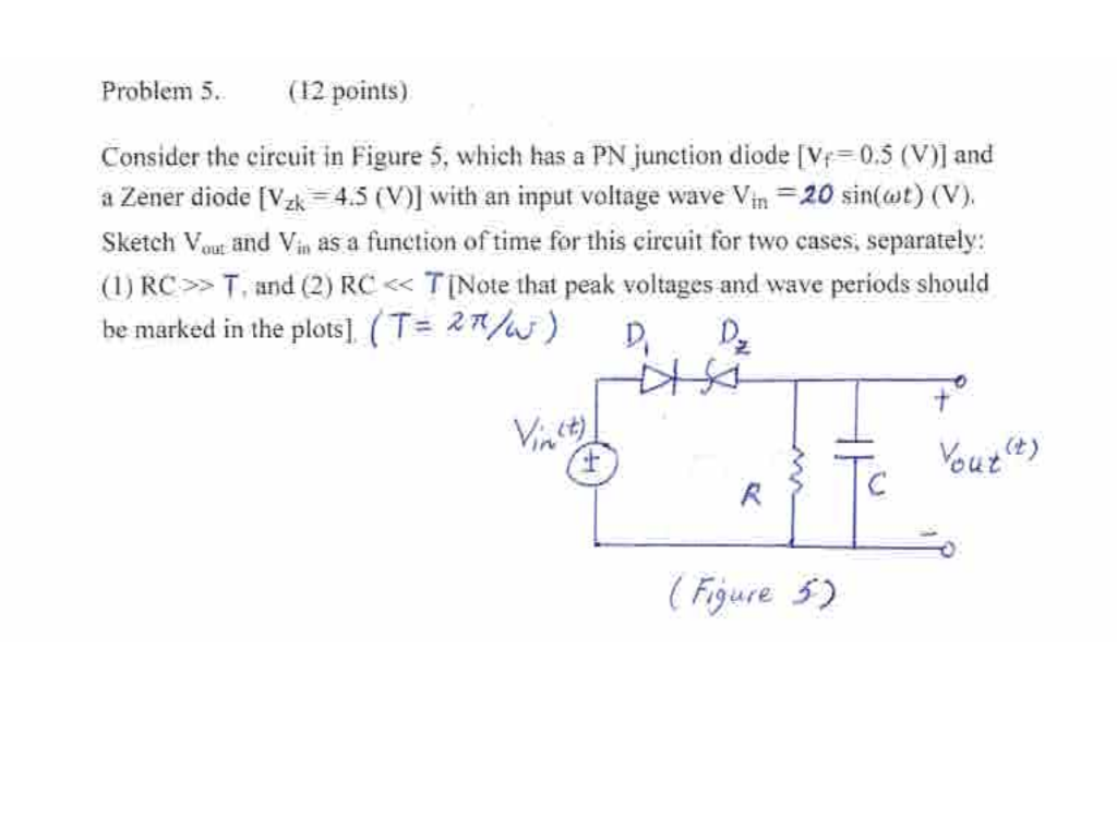 Solved Problem 5. (12 points) Consider the circuit in Figure | Chegg.com