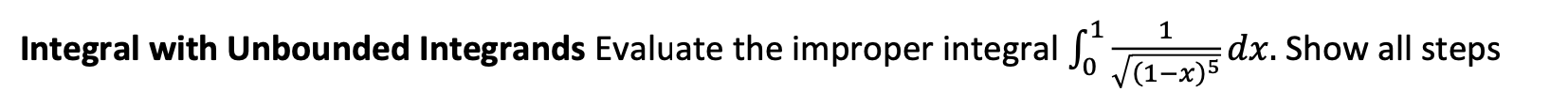 Solved 1) Integral over Infinite Intervals Evaluate the | Chegg.com