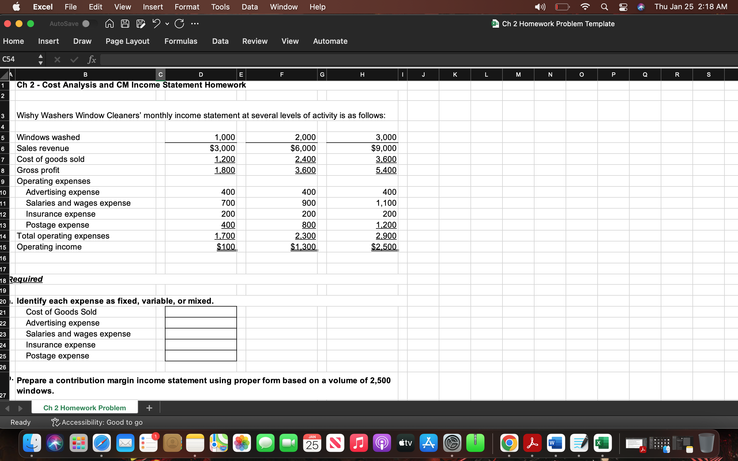 Solved Part (a) ﻿Identify each expense as fixed, variable, | Chegg.com