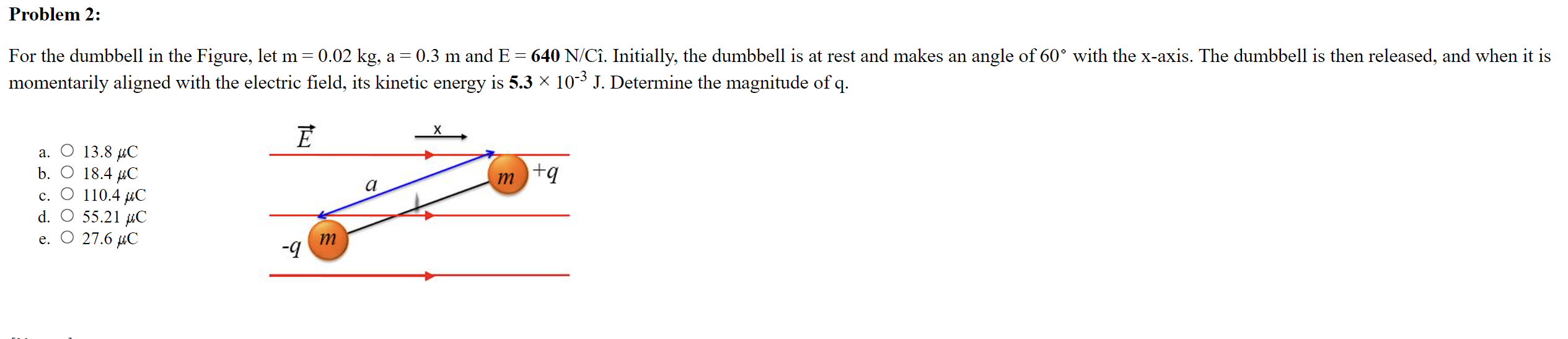 Solved Solve this pleaseProblem 2:For the dumbbell in the | Chegg.com