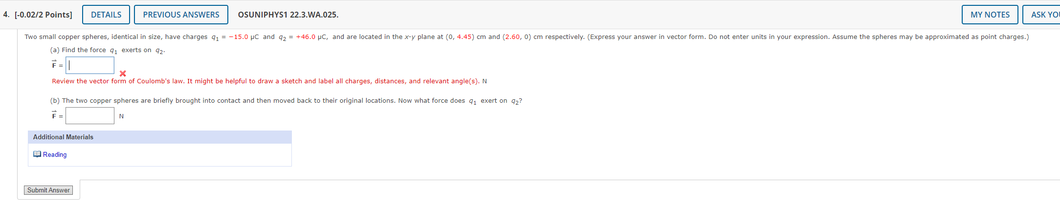 Solved 4. [-0.02/2 Points] DETAILS PREVIOUS ANSWERS | Chegg.com