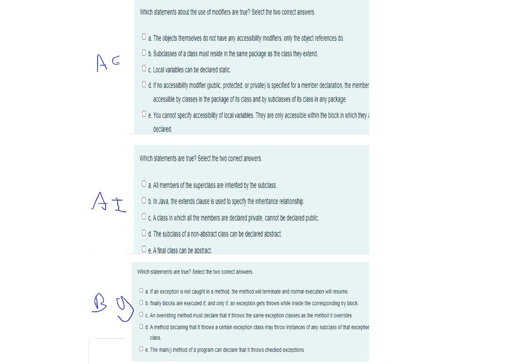 Solved Which statements about the use of modifiers are true? | Chegg.com