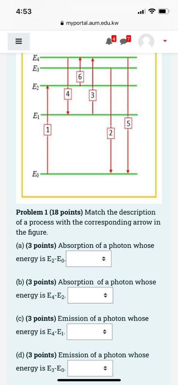 Solved 4:53 myportal.aum.edu.kw III Es E3 6 E2 4 3 E1 5 1 EO | Chegg.com