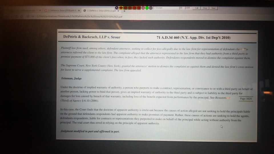 using the IRAC METHOD to answer what is the issue in | Chegg.com
