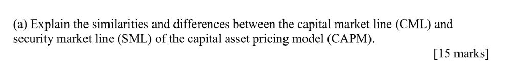 Solved (a) Explain the similarities and differences between | Chegg.com