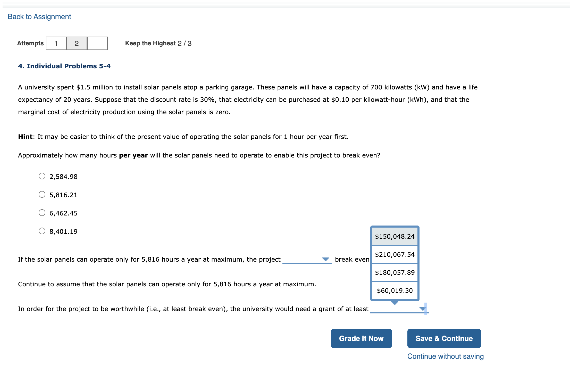 Solved Attempts12Keep the Highest 2 / 3Individual Problems | Chegg.com
