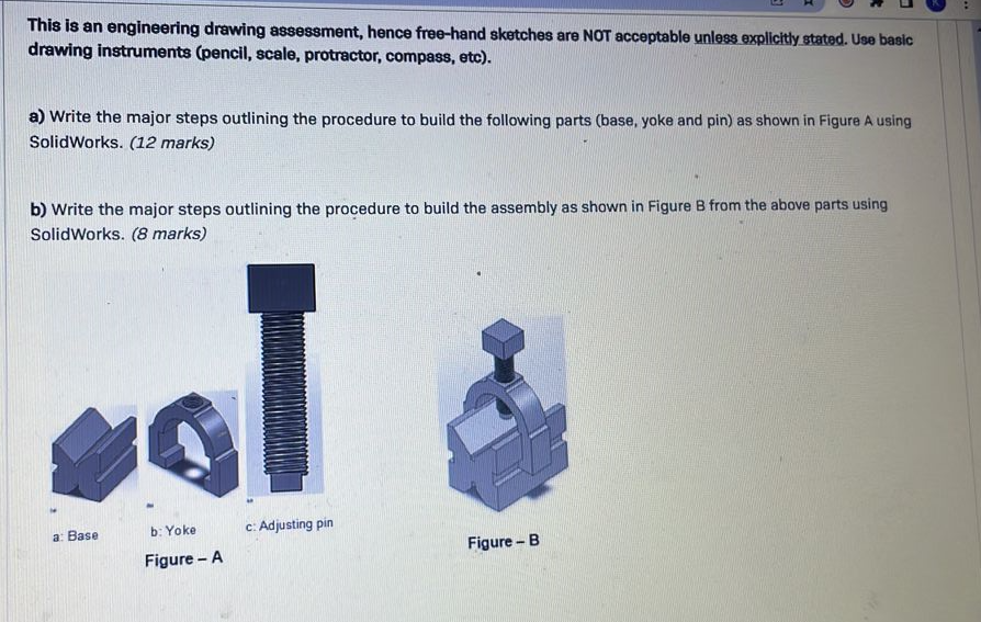 Solved This is an engineering drawing assessment, hence | Chegg.com