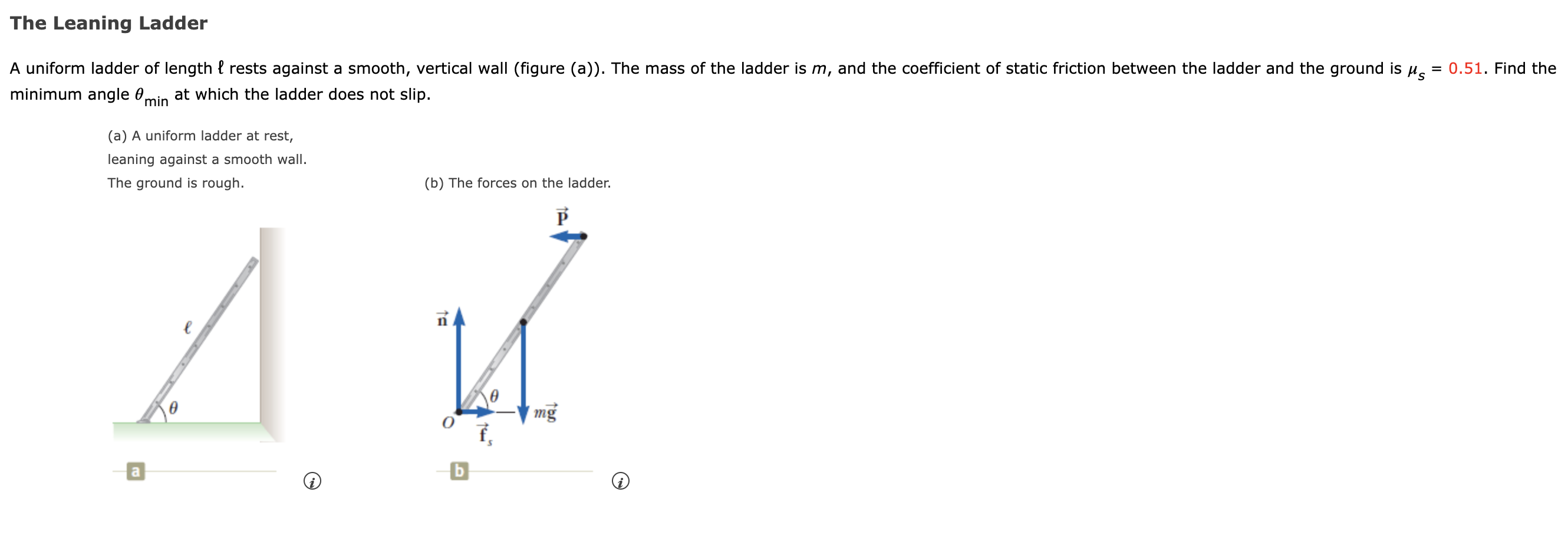 Solved climb before the ladder begins to slip? The ladder is | Chegg.com